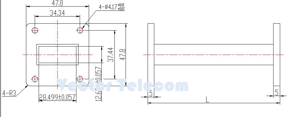 Vector Telecom - VT84WFA - WR112 Waveguide Fixed Attenuator - a global ...